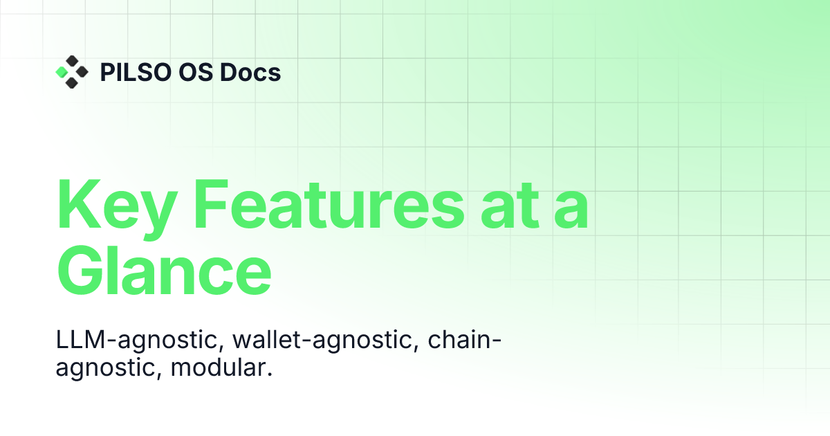 Key Features at a Glance | PILSO OS Docs